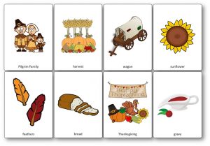Flashcards sur le thème de Thanksgiving en anglais - Imagier de ...