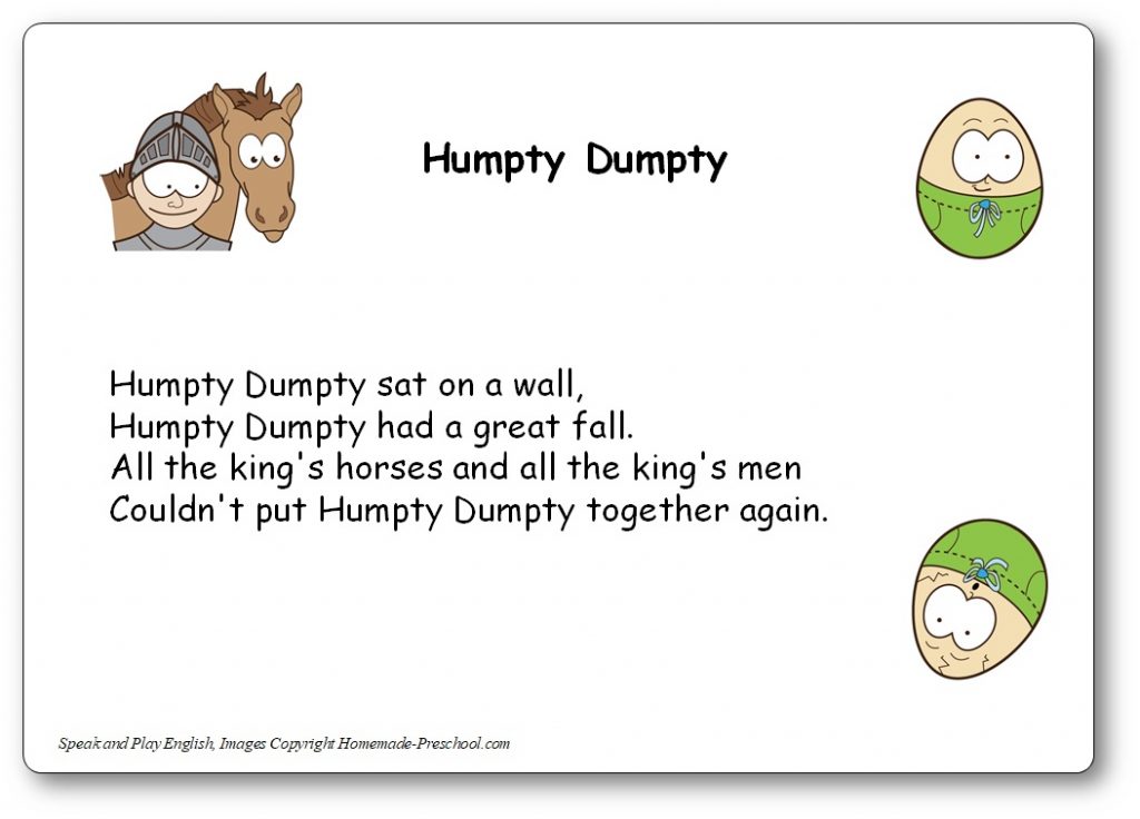 Humpty Dumpty Paroles De La Comptine En Anglais Et Traduction En Fran ais Humpty Dumpty Paroles De La Comptine En Anglais Et Traduction En Fran ais