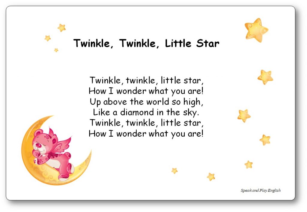 Twinkle, Twinkle, Little Star – Paroles de la comptine en anglais et en ...