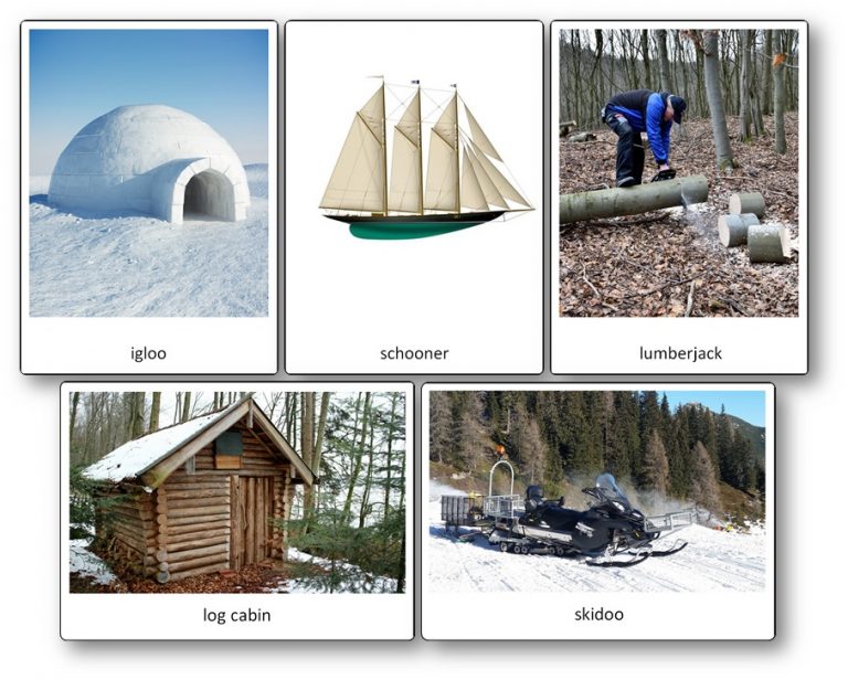 Imagier sur le Canada en anglais - Découverte culturelle du Canada ...